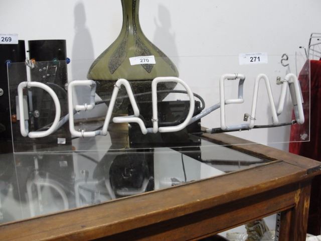 Neon DEAD FM light sign