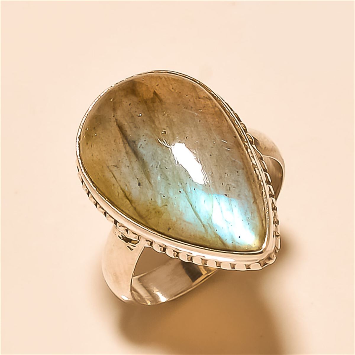 Labradorite RING Solid Sterling Silver