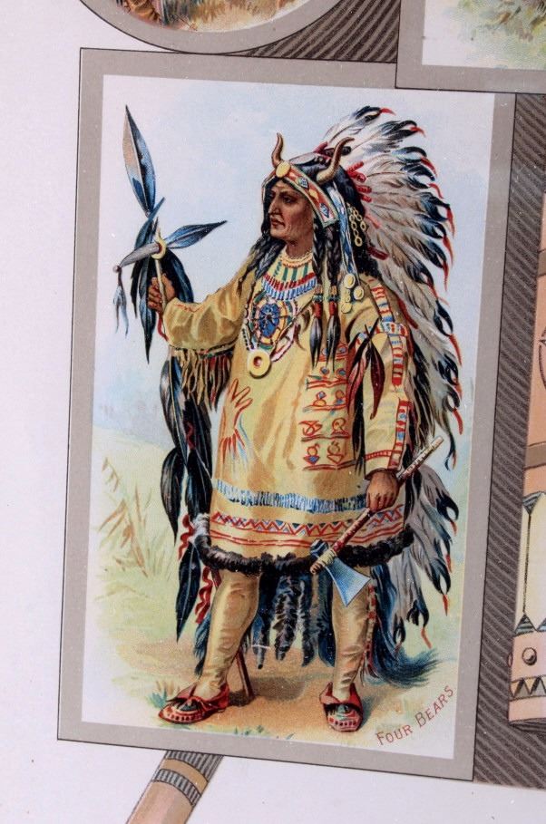 Framed Native American Lithograph