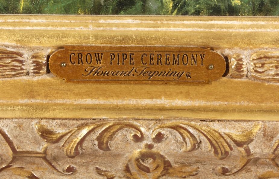 Crow Pipe Ceremony by Howard Terpning Giclee