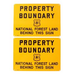 USFS National Forest Boundary Line Signs
