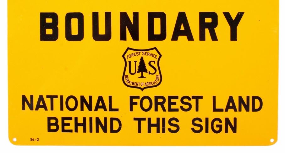 USFS National Forest Boundary Line Signs