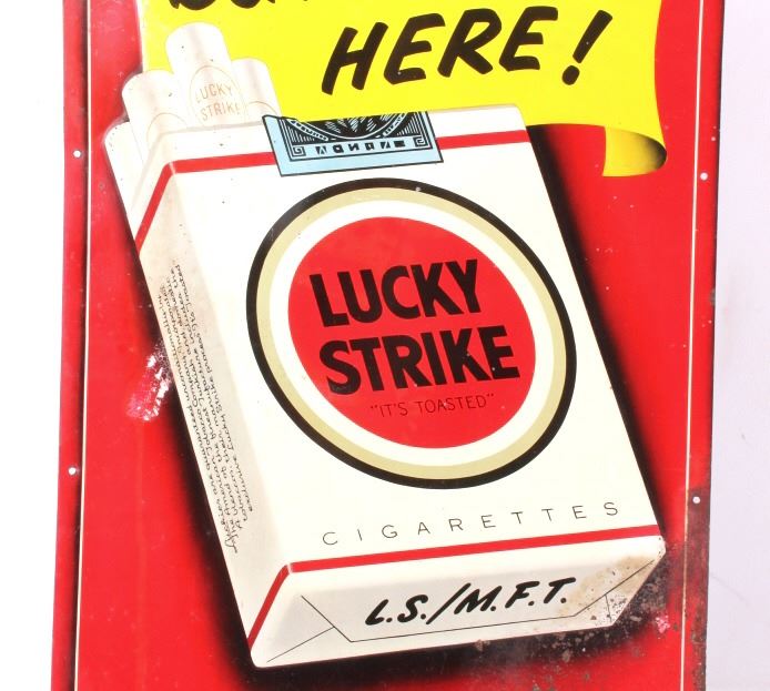 Lucky Strike Tin Advertising Sign