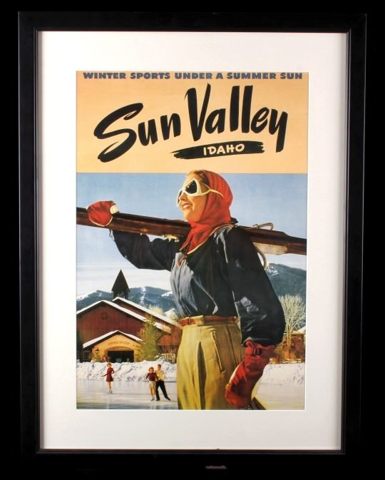 Vintage Sun Valley Idaho Poster Advertisement