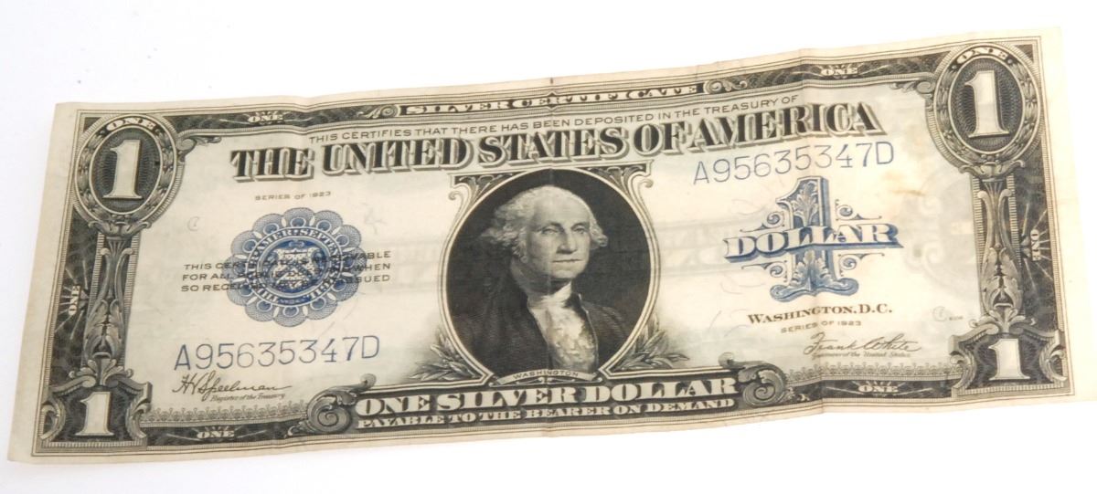 Old Original Dollar Bill Series 1923 w. Old Blue Seal