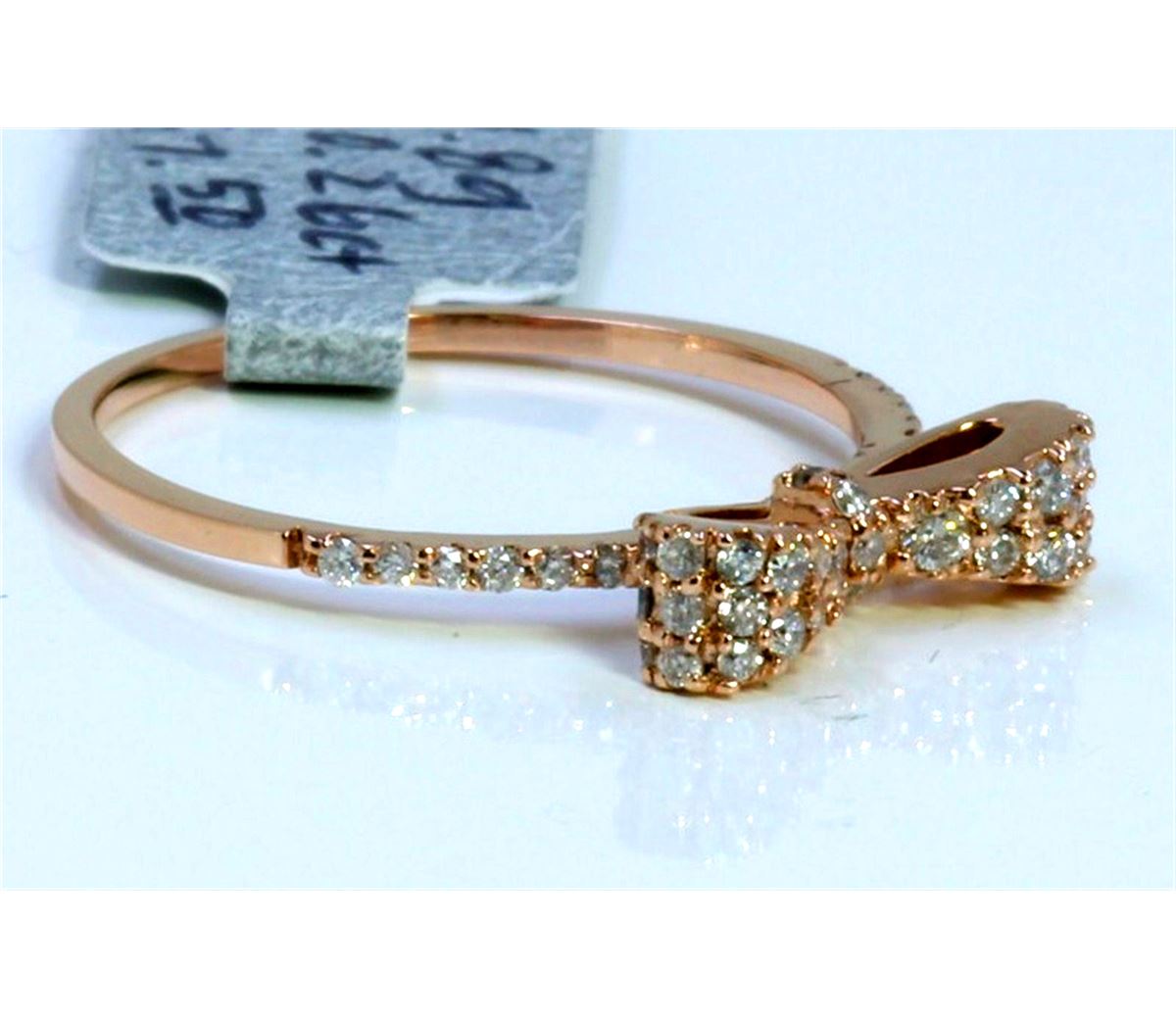 14K ROSE GOLD RING 1.80GRAM DIAMOND 0.26CT