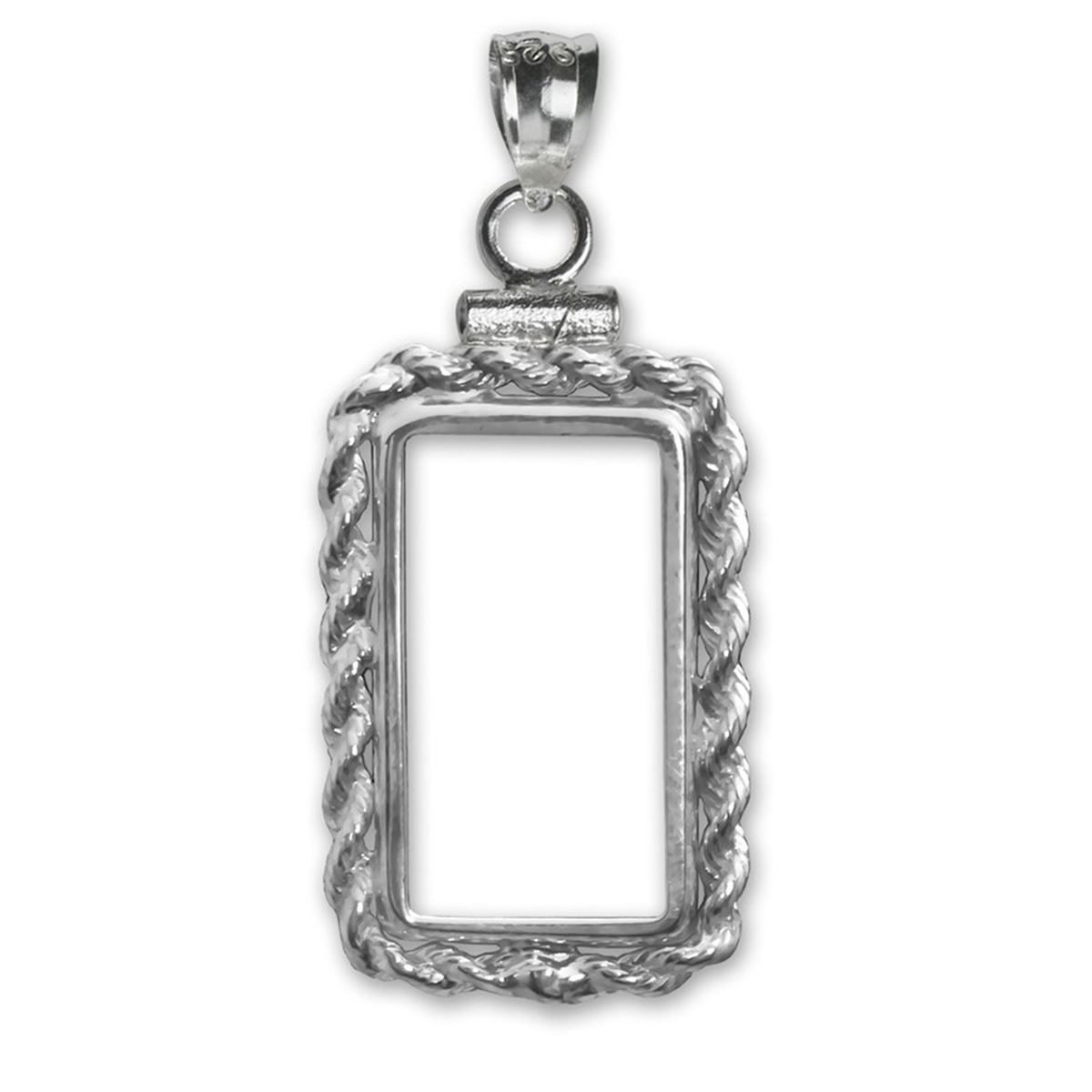 Sterling Silver Bezels (Fits 1 Gram Bars) (Rope Style)