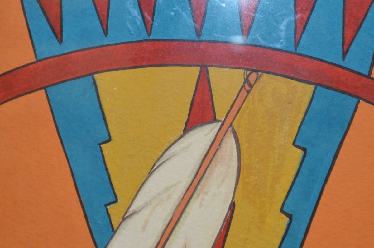 KIOWA PAINTING BY AL MOMADAY