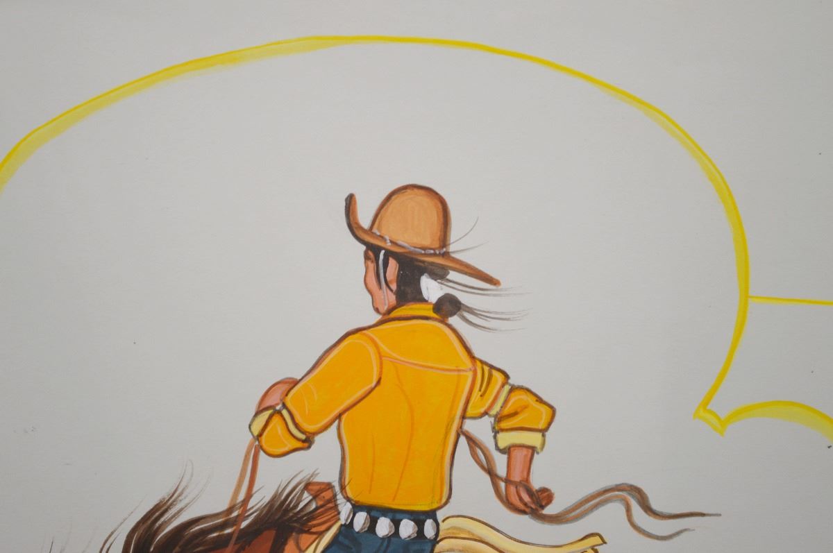 NAVAJO OIL PAINTING BY CHARLIE SINGER