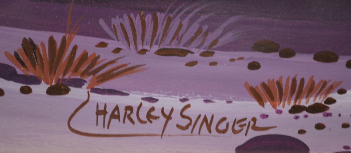 NAVAJO OIL PAINTING BY CHARLIE SINGER