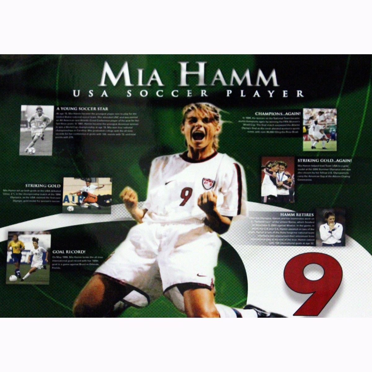 Mia Hamm Timeline 16X20 Photo Uns