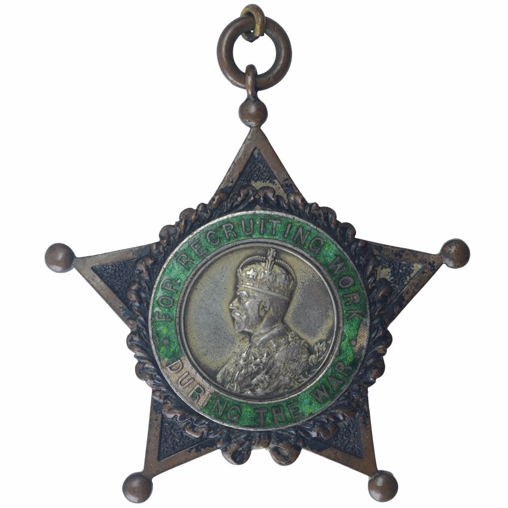 Silver & Bronze Indian Recruiting Medal or Badge of King George VI.
