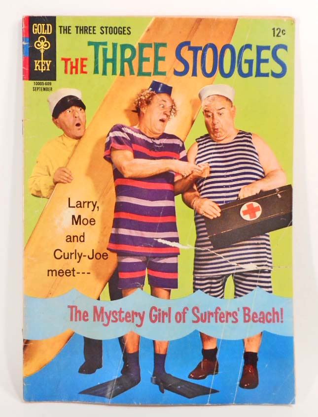 VINTAGE 1966 THE THREE STOOGES COMIC BOOK - 12 CENT COVER
