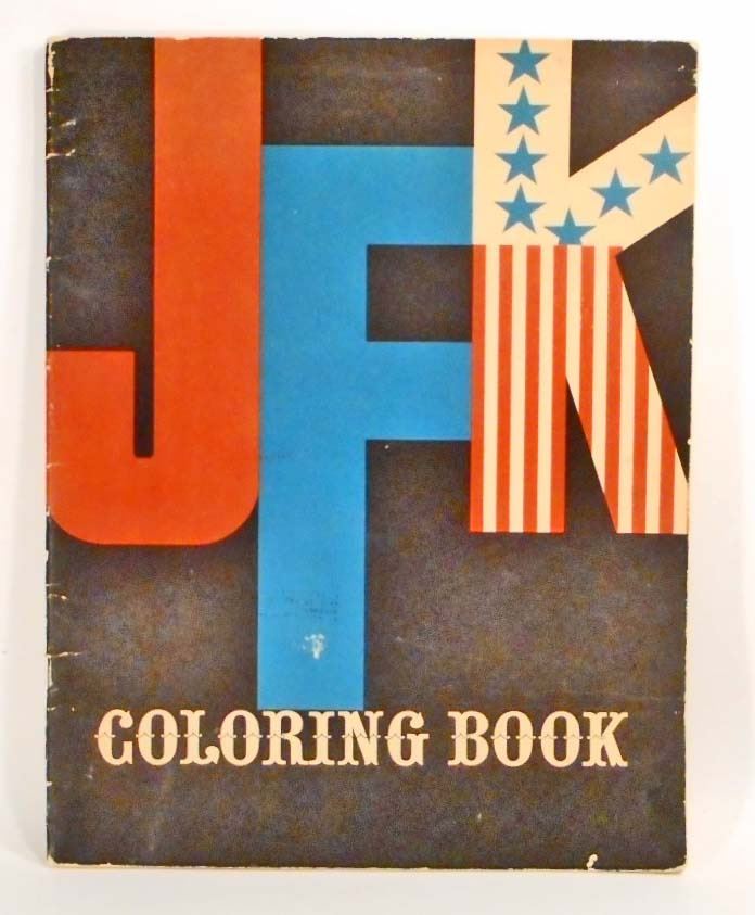 VINTAGE JFK KENNEDY COLORING BOOK - UNUSED