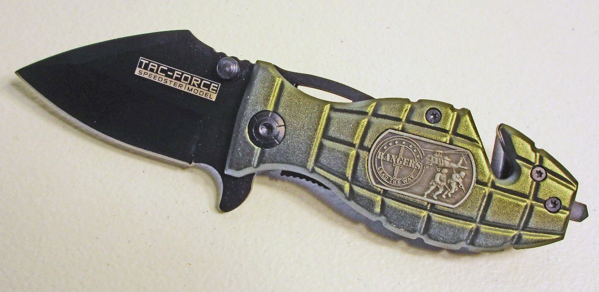 GREEN GRENADE RANGERS TAC FORCE SPRING ASSISTED FOLDING KNIFE