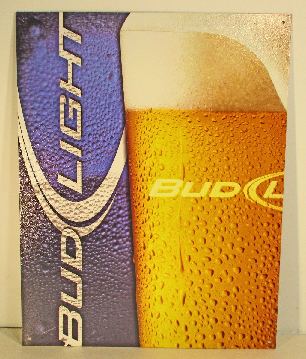 BUD LIGHT ADVERTISING METAL SIGN