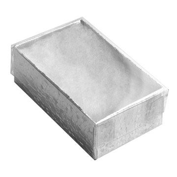 Silver Foil Wrapped Box With Clear View Plastic Lid And Cotton Insert ...