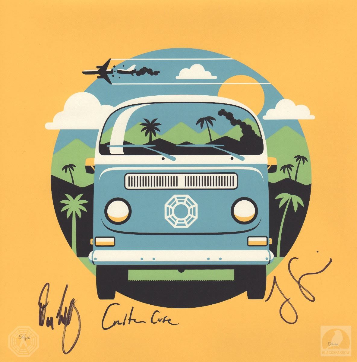 LOST 4 8 15 16 23 42 Limited Edition Dharma Van Print Signed By lost-4-8-15-16-23-42-limited-edition-dharma-van-print-signed-by