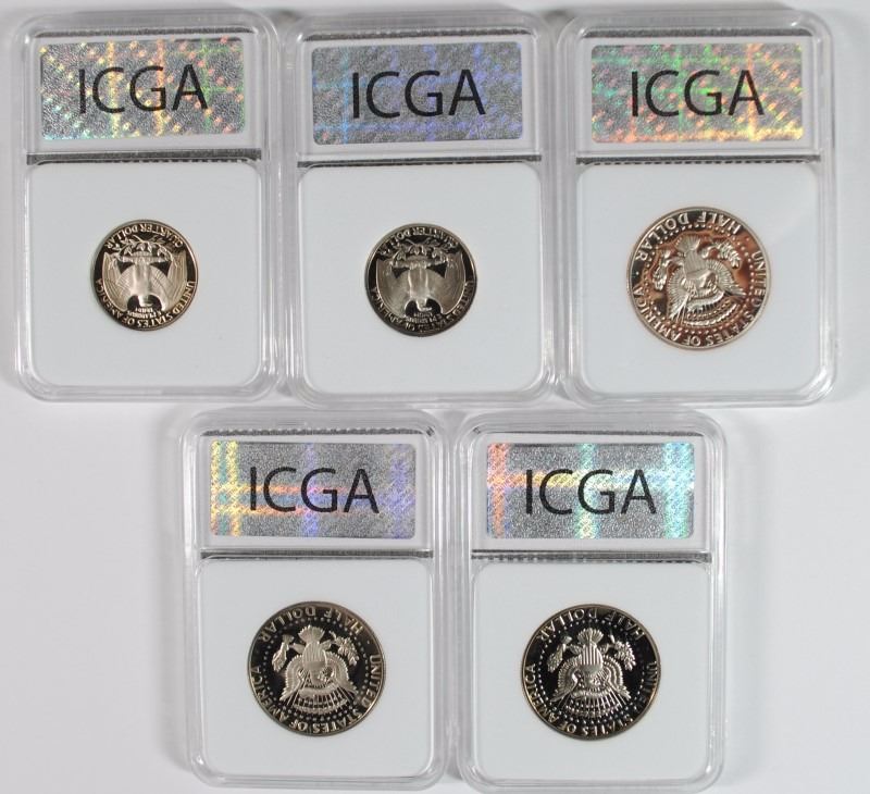5 PERFECT GEM PROOF DEEP CAMEO COINS: 1982-S & 1984-S WASHINGTON QUARTERS