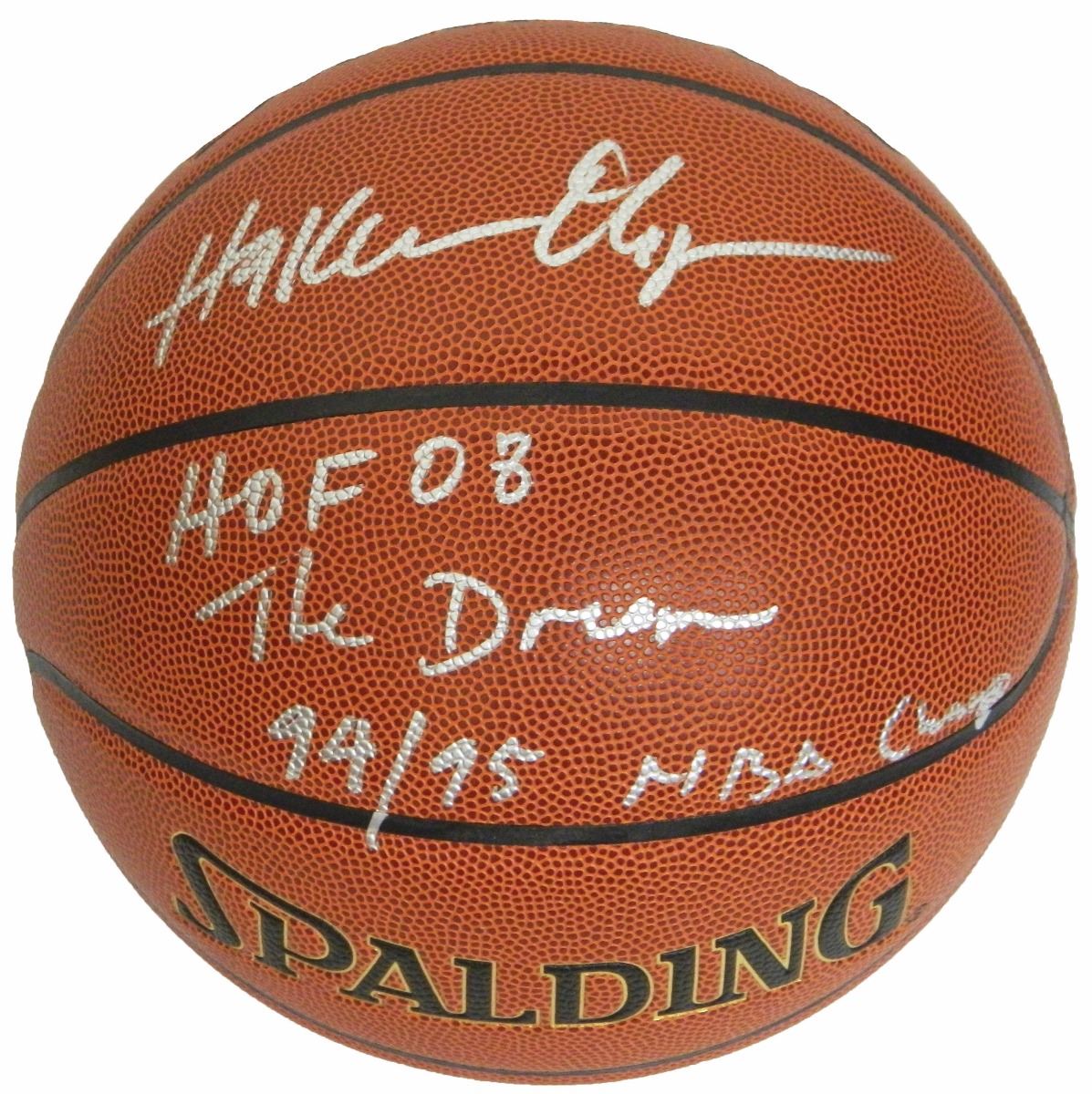 Hakeem Olajuwon Signed Spalding NBA Indoor/Outdoor Basketball W/HOF 08 ...