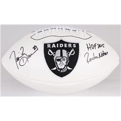 Tim Brown Signed Raiders Logo Football Inscribed "HOF 2015" & "Raiders ...