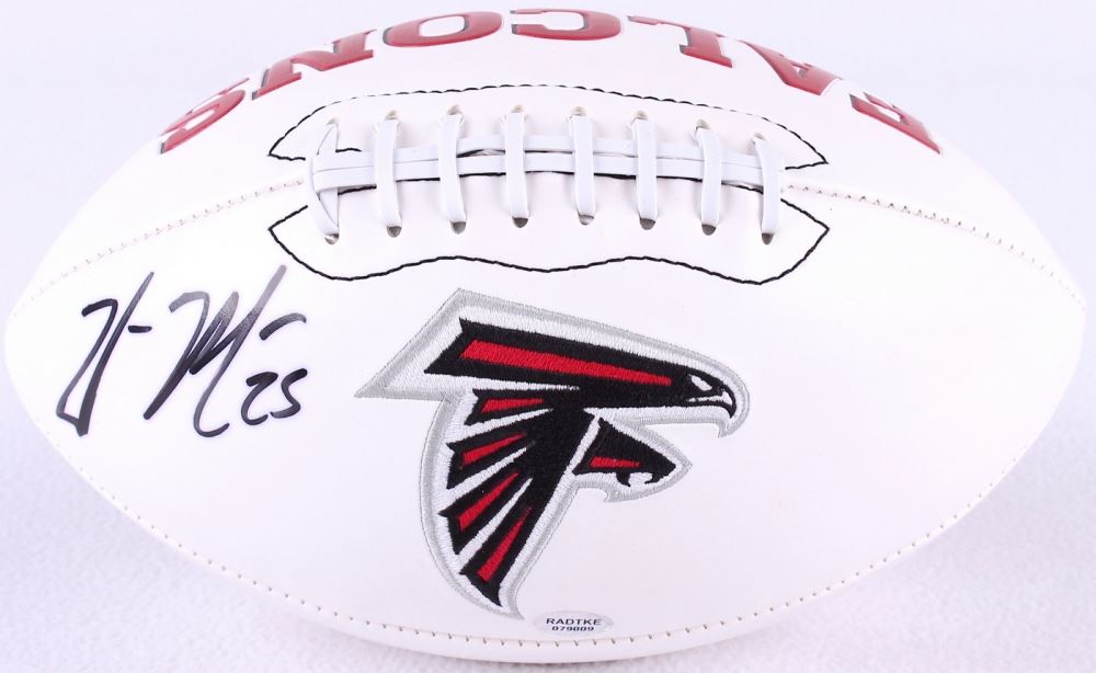 William Moore Signed Falcons Logo Football (Radtke COA)