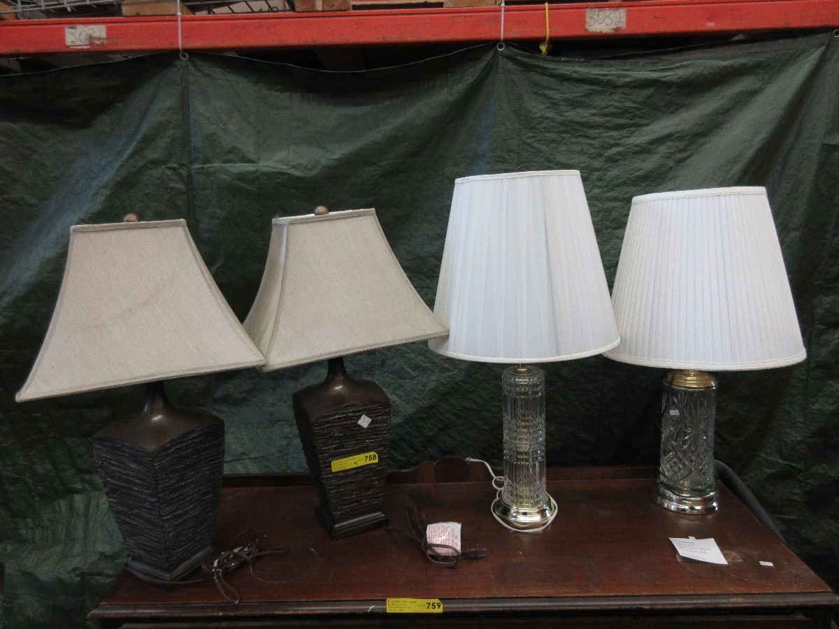 4 Table lamps - used