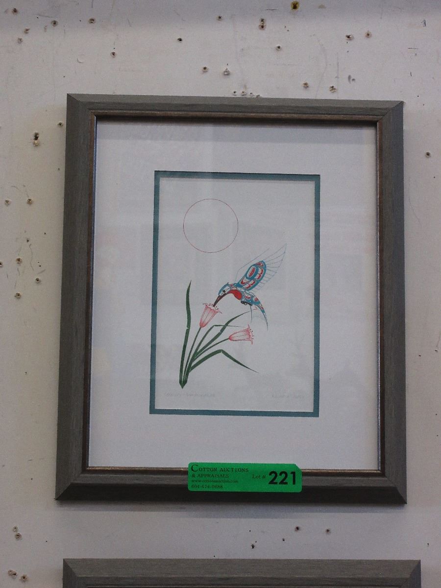 Framed Richard Shorty print "Serenity Hummingbird"