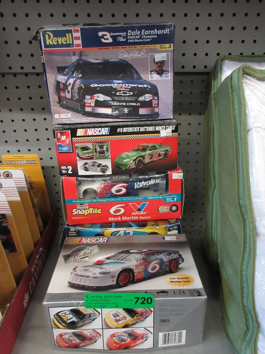 5 Stock car model kits