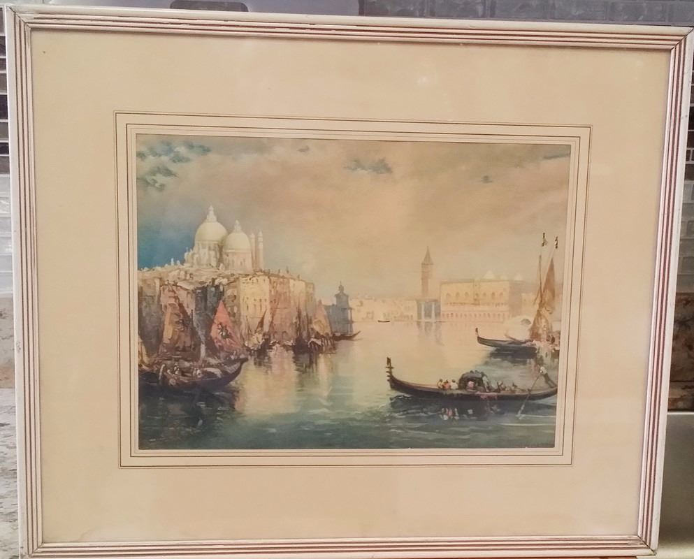 Antique c1900 Original Signed Brigantti 24x20, 5-lbs