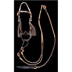 Deer Lodge Prison Horsehair Headstall Gal Leg Bit