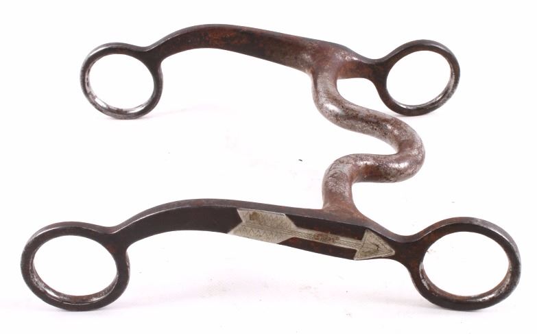 Crockett Silver Overlay Arrow Pattern Horse Bit