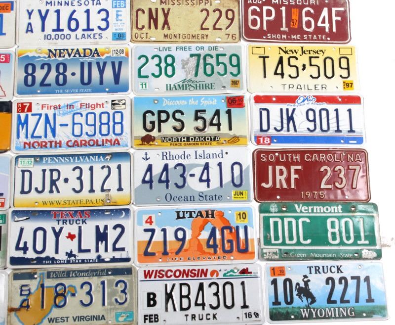 U.S. 50 State Collection of License Plates