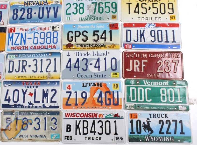 U.S. 50 State Collection of License Plates