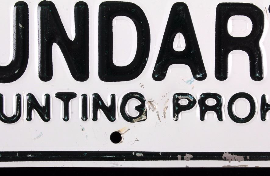 Yellowstone National Park Boundary Line Sign