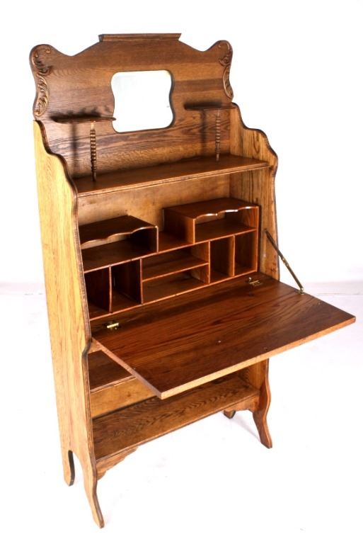 Antique Oak Larkin Soap Company Drop Leaf Desk
