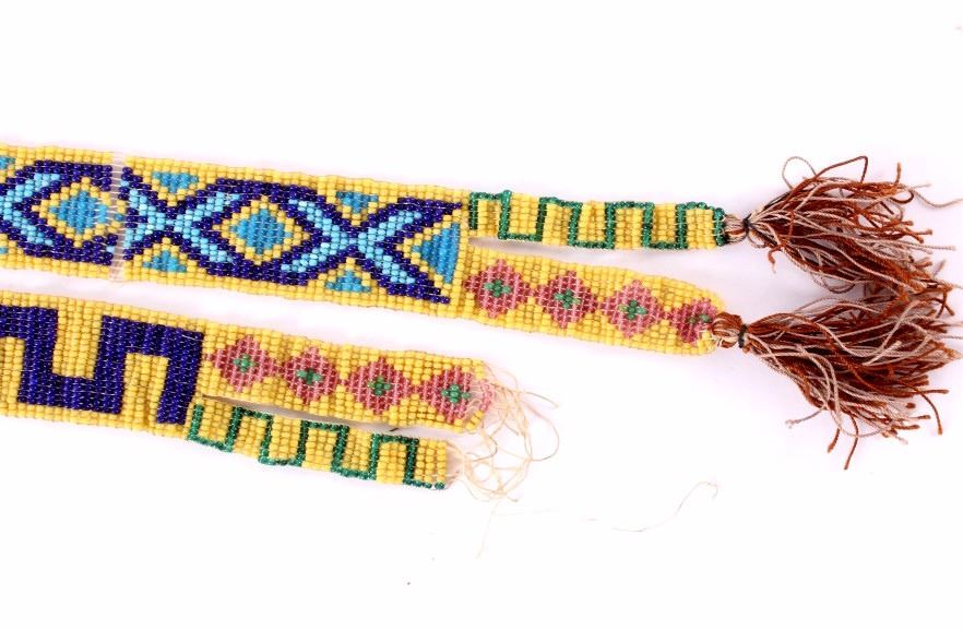 Plains Native American Beaded Strip