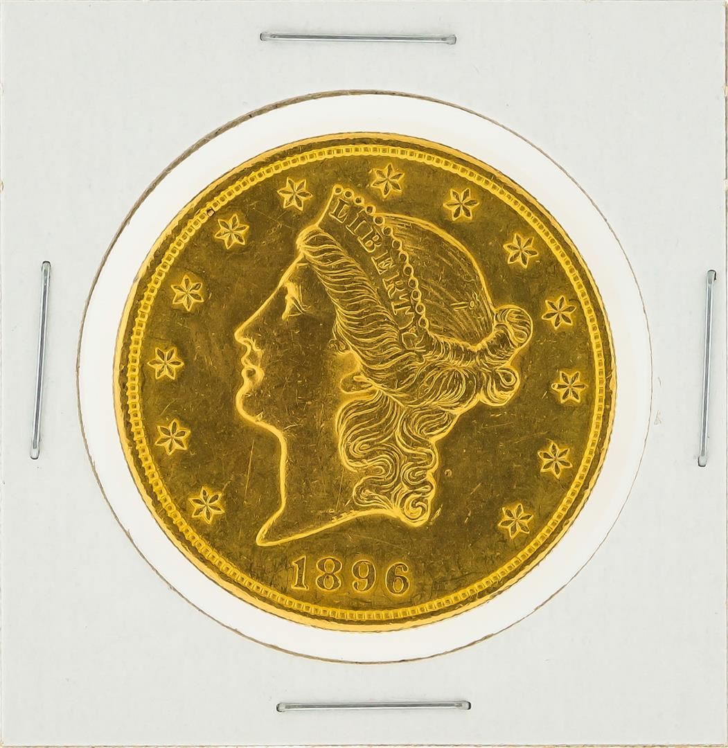 1896 $20 Liberty Head Double Eagle Gold Coin