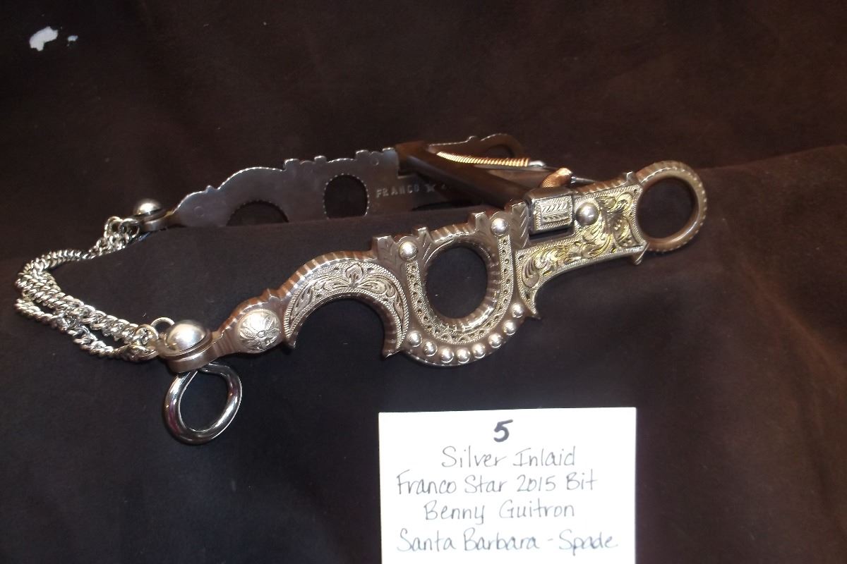Silver Inlaid Franco Star 2015 Bit- Benny Guitron- Santa Barbara- Spade