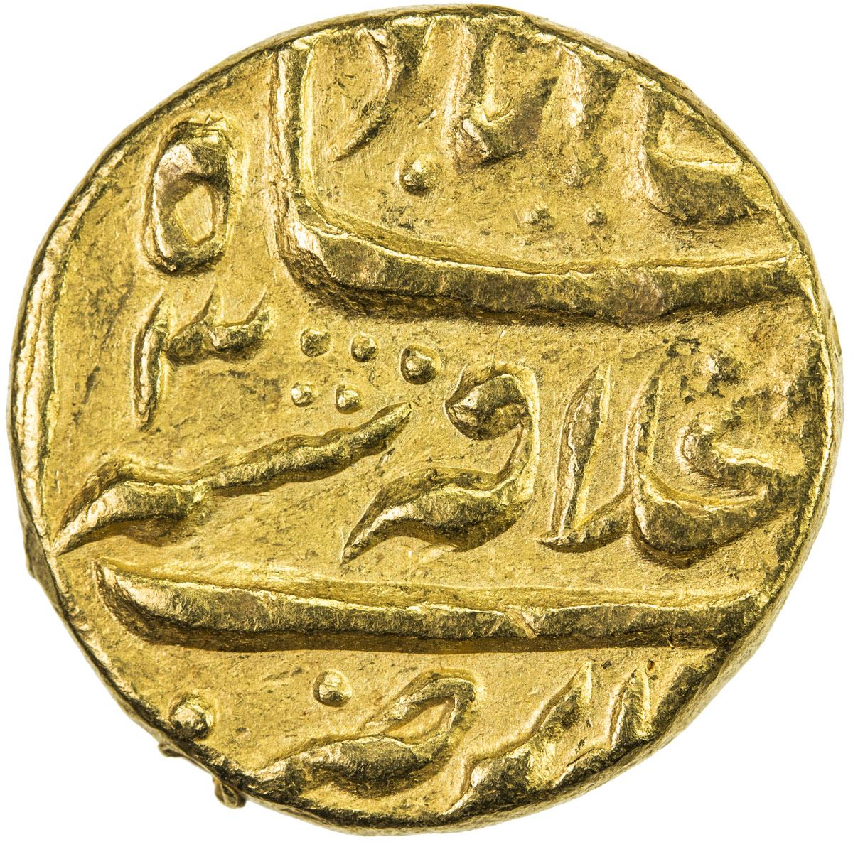 MUGHAL: Alamgir II, 1754-1759, AV mohur (10.81g), Shahjahanabad, year 3 ...