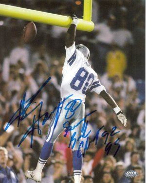 Alvin Harper Signed Dallas Cowboys 8X10 Photo SB Champs 92, 93