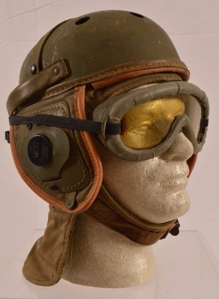 World War II Rawlings Tanker Helmet And Goggles