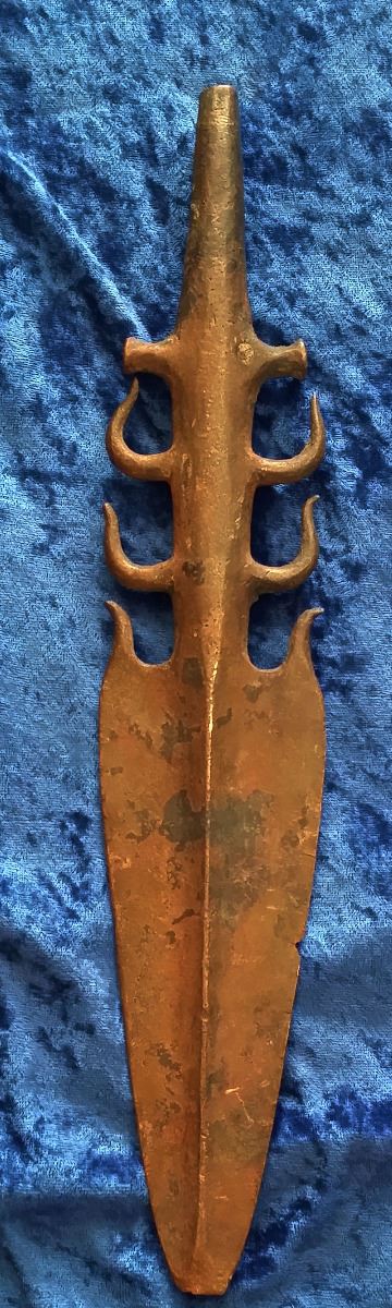 Ancient Copper Egyptian Spear Head w. Hooked rib Cage 3000 y.o, 25x14 ...