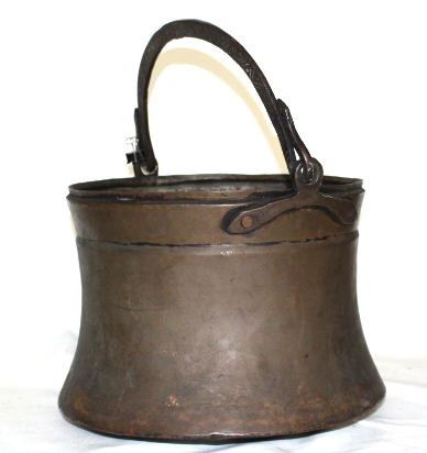 Ancient Bronze Water Bucket Artifact 16", 5-lbs