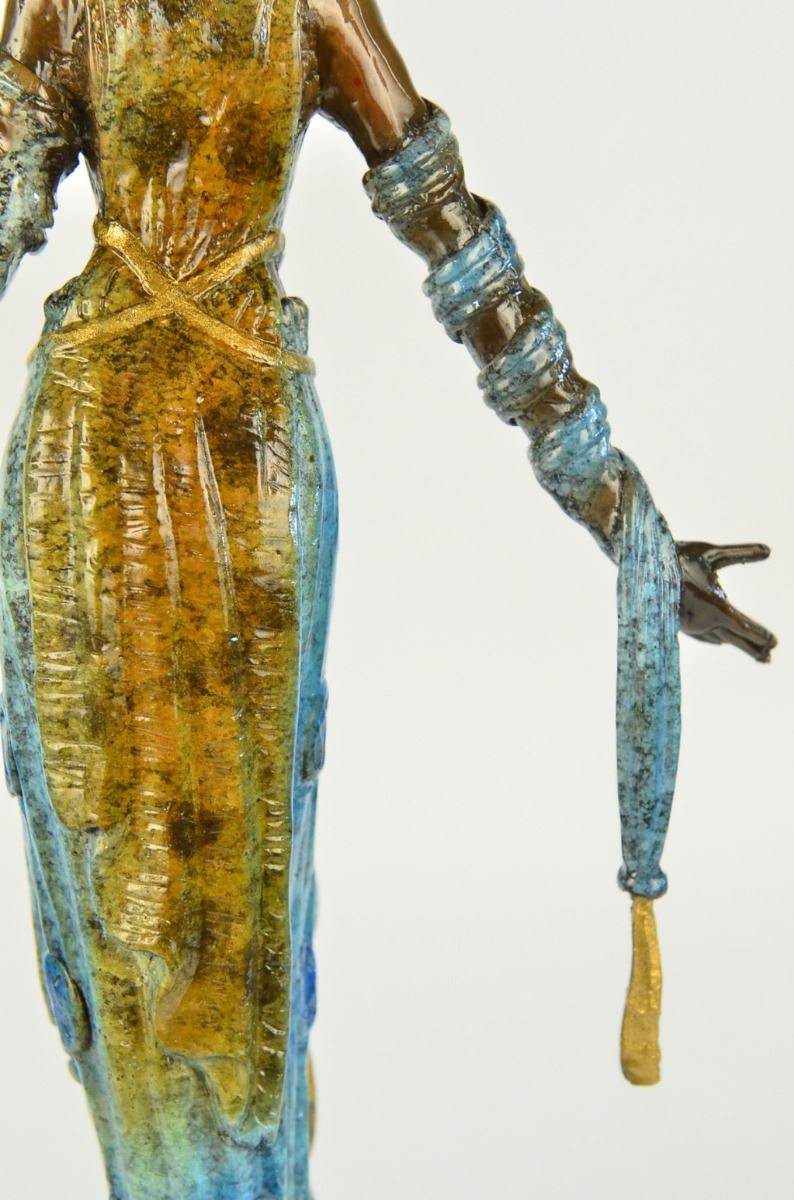 10 LBS Ancient Byzantine Statue Multi Color Patina Bronze Sculpture (19 ...