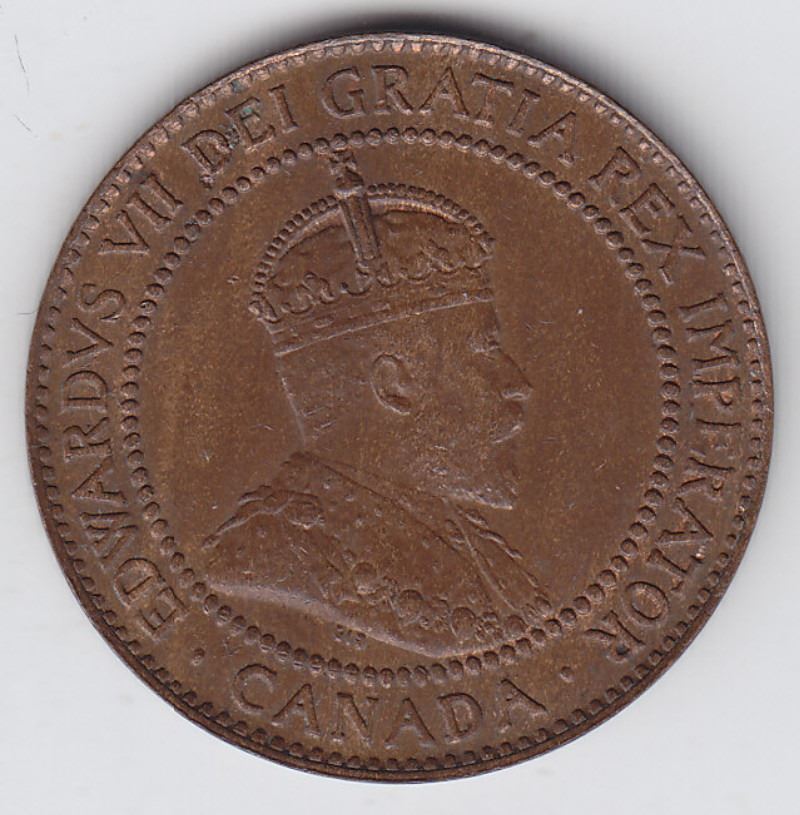 1910 Canada Large One Cent Coin AU UNC 1910 Canada Large One Cent Coin AU UNC