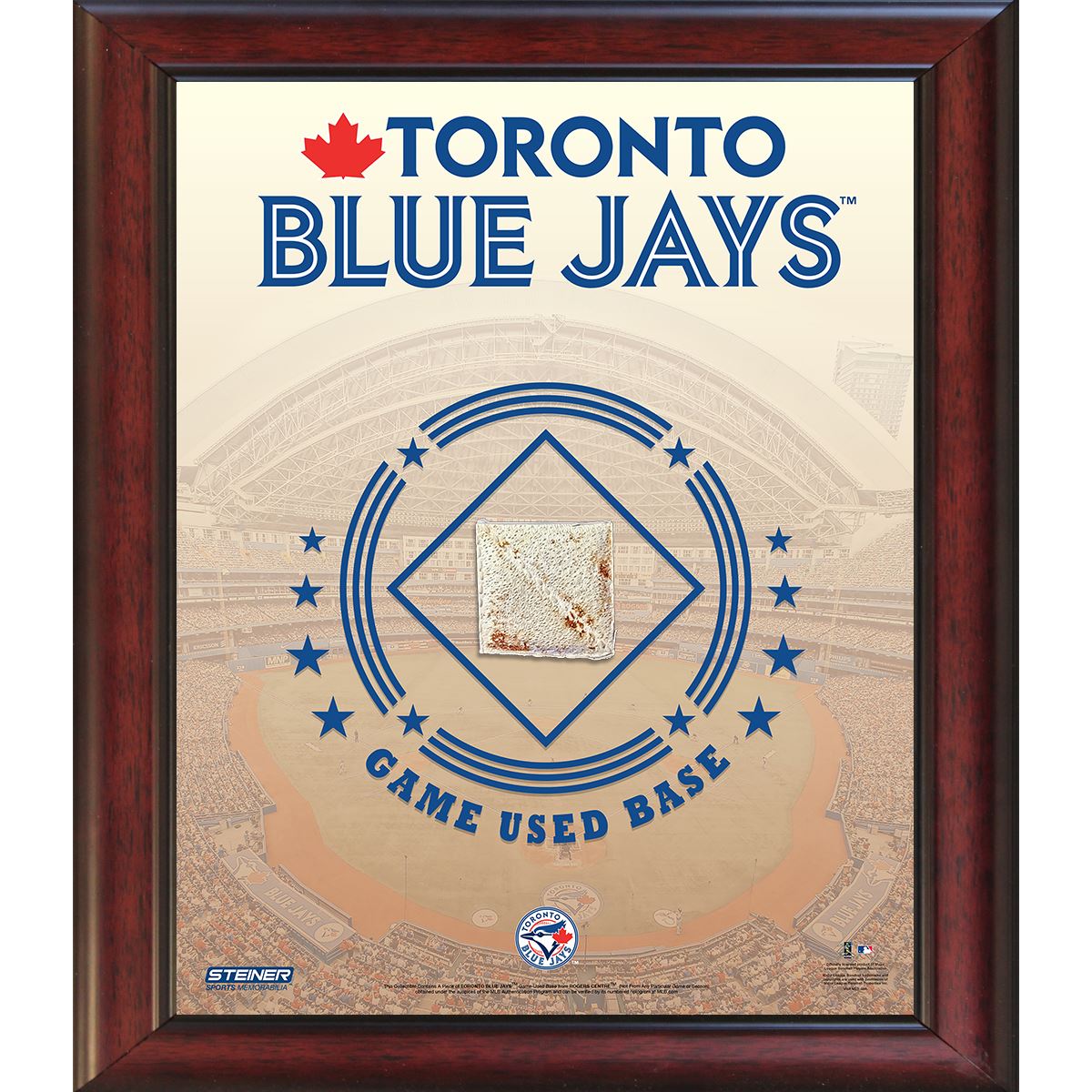 Toronto Blue Jays Game Used Base 11X14 Stadium Collage