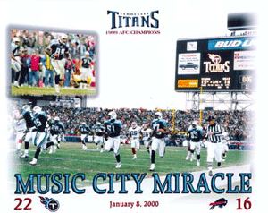 Music City Miracle Unsigned Tennessee Titans 11X14 Photo