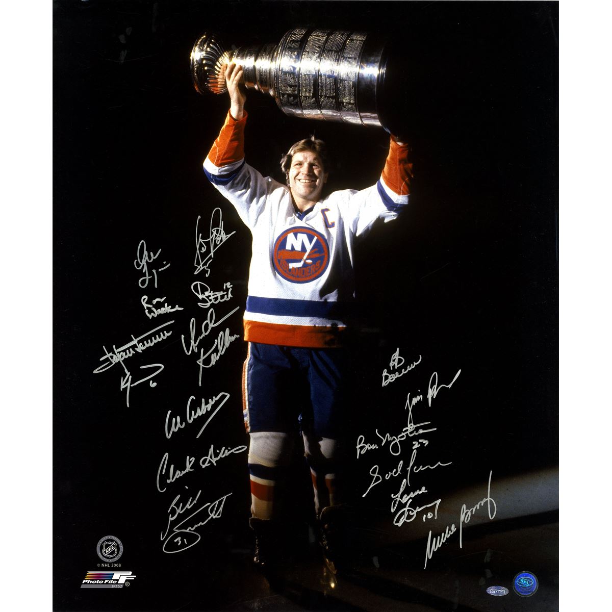 Denis Potvin With Stanley Cup In The Dark 16 Signature 20X24 Photo