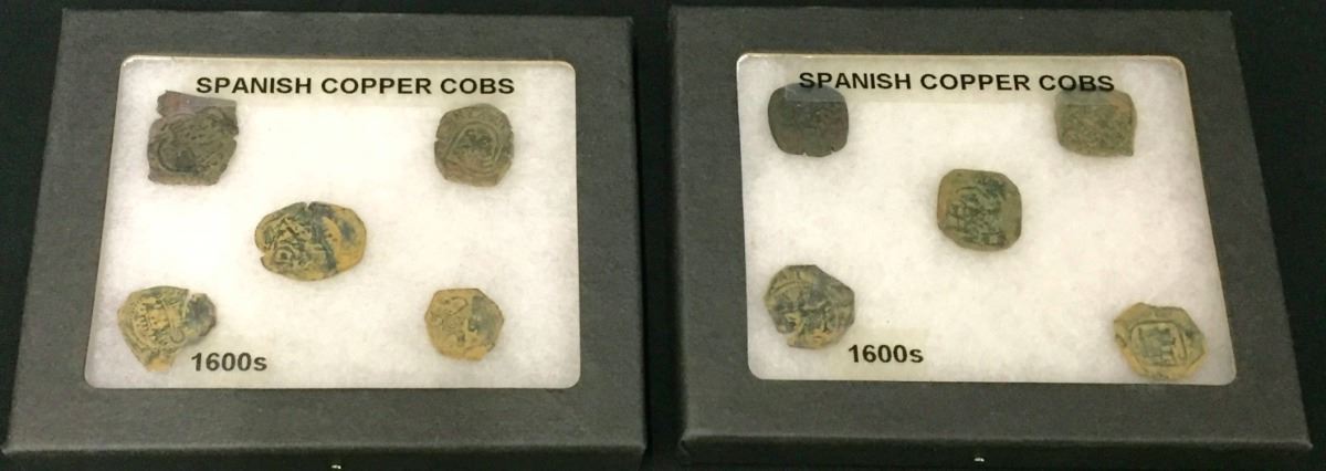 Circa 1600s Spanish Copper Coins